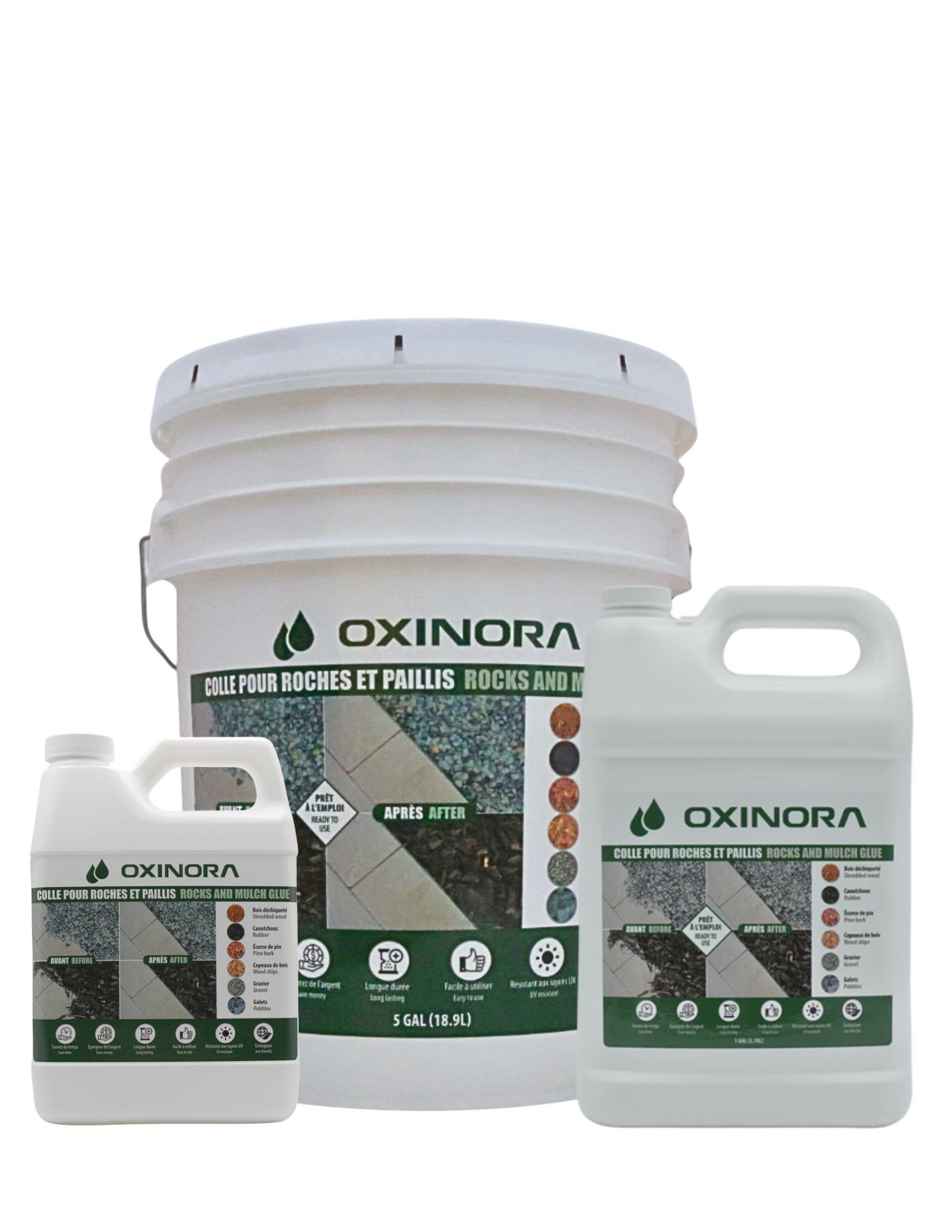 Colle pour paillis et roches - mulch glue – Oxinora